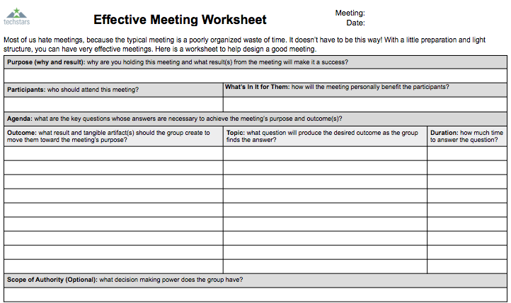 Effective Meetings – Growing Lean